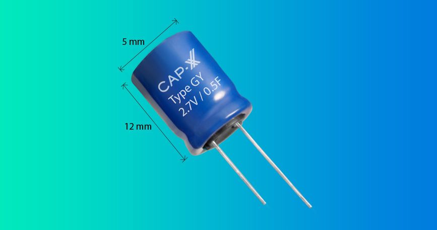 CAP-XX launches ultra-small 5mm cylindrical supercapacitor to power IoT ...